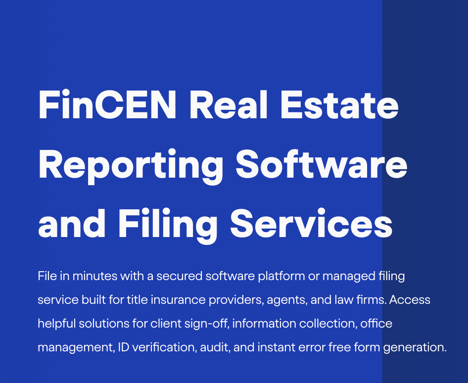 FinCEN Real Estate Reporting - fincenrealestatereport.com
